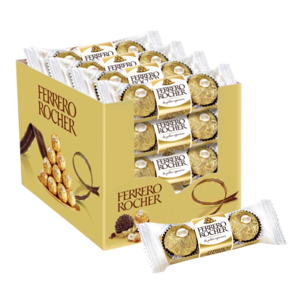 Chocolate Bombom Ferrero Rocher 16 Pacotes de 3 Unidades | Shopee Brasil