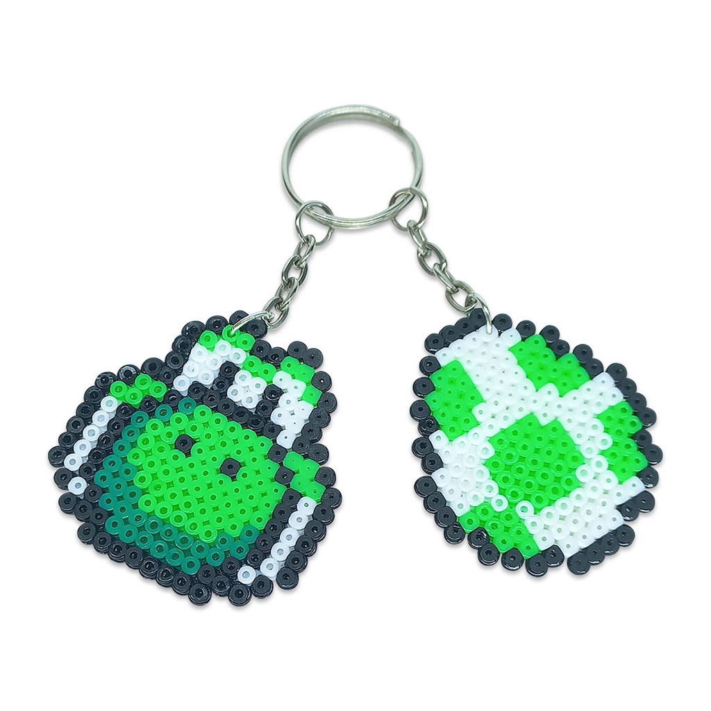 CHAVEIRO DUPLO PIXEL ART (HAMA BEAD) SUPER MARIO - YOSHI | Shopee Brasil