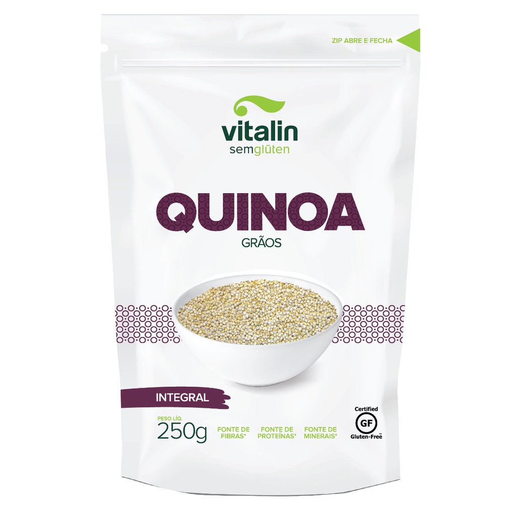 Quinoa em Grãos Integral Vitalin Pouch 250g | Shopee Brasil