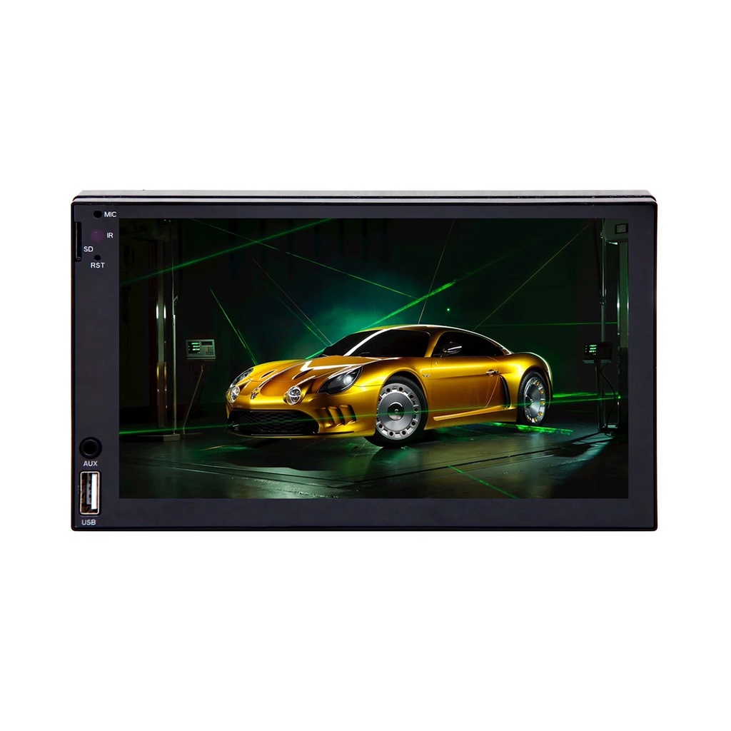 Central Multimídia Mp5 1 2 Din Tela 7 Capacitiva LCD Espelhamento Bluetooth USB SD AUX Radio H ...