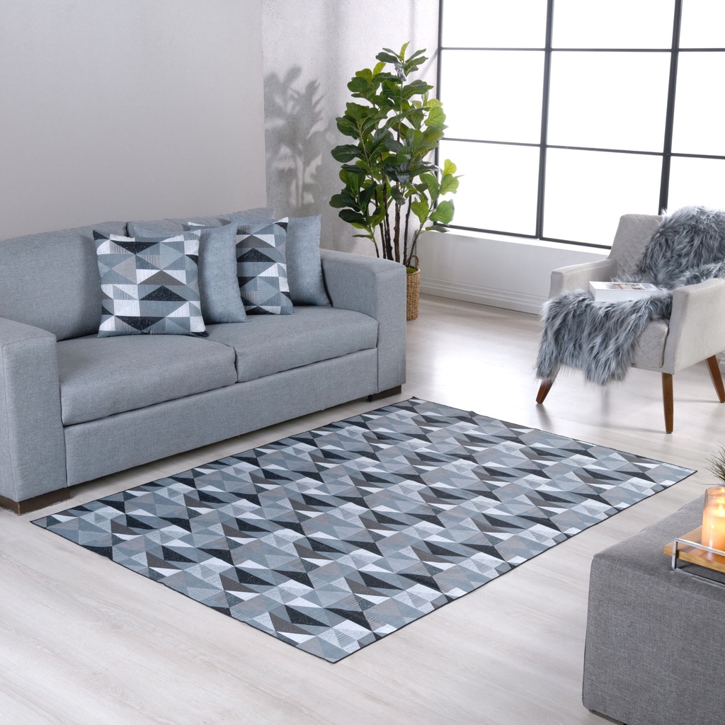 Tapete Geometrico Emborrachado Para Sala 2m X 1,40m Casa Decorada ...