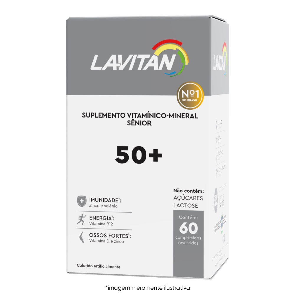 Lavitan Vitamina 50+ Suplemento de vitaminas 60 comprimidos | Shopee Brasil