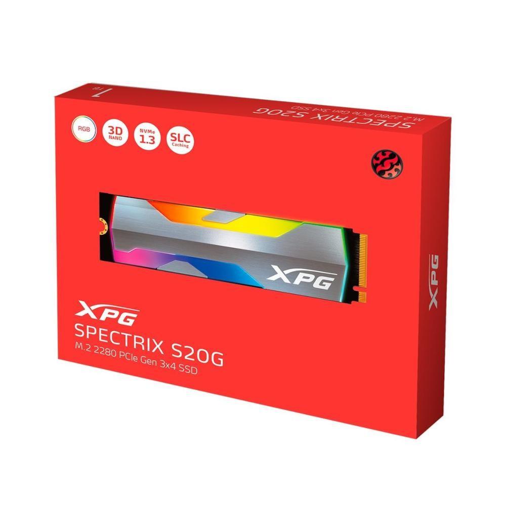 SSD M2 Adata Spectrix S20G 500GB PCI E GEN 3 RGB | Shopee Brasil