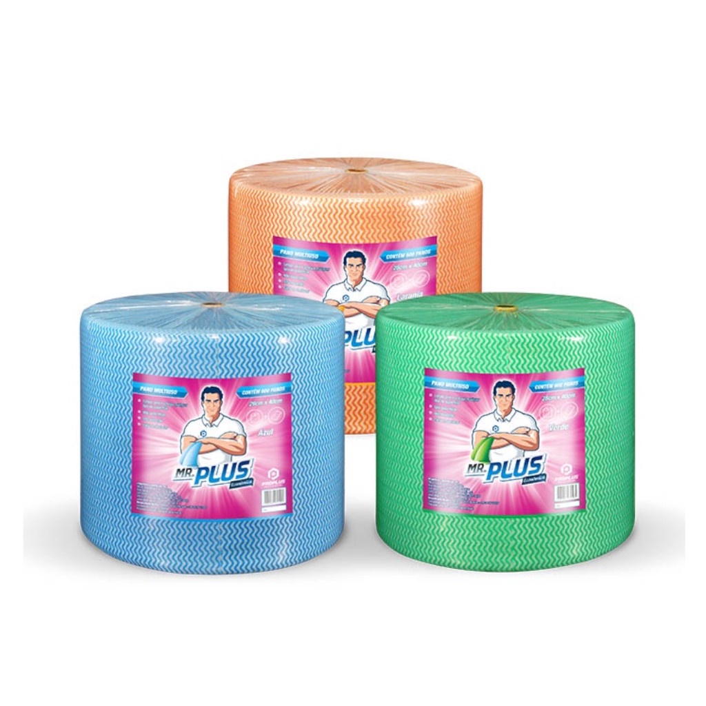 Rolo Pano Multiuso Tipo Perflex 28cmX300 mts Mr. Plus Soft 35g C/ 600 ...