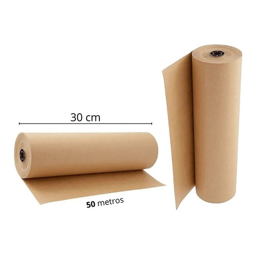 Papel Semi Kraft Pardo Rolo Bobina 30 Cm 50 Metros Embalagem Envio ...