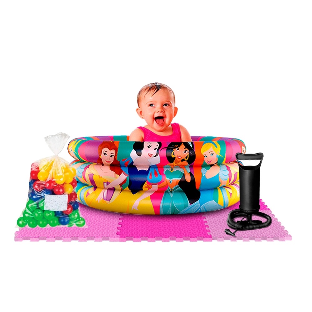 Piscina infantil inflável com bolinhas e tapete eva bomba | Shopee Brasil