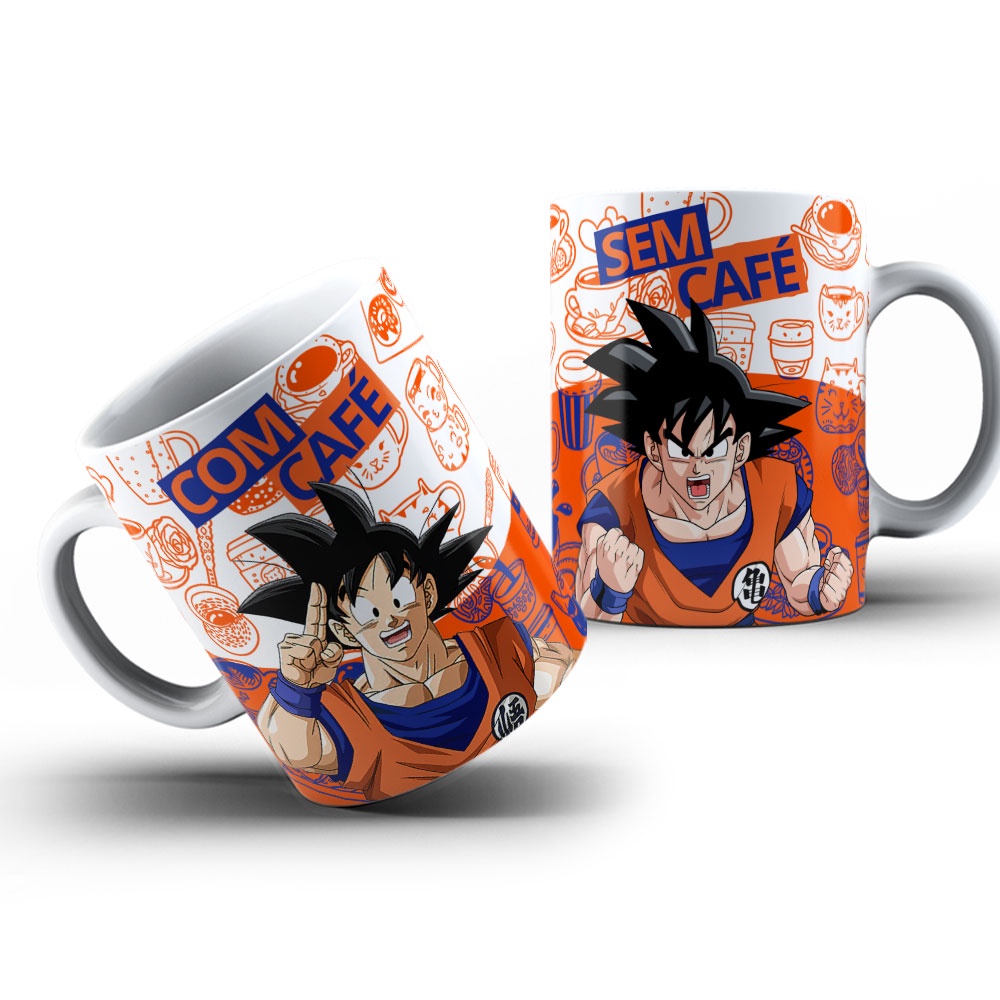Caneca Goku Dragon Ball Z Com Café Sem Café Personalizada | Shopee Brasil