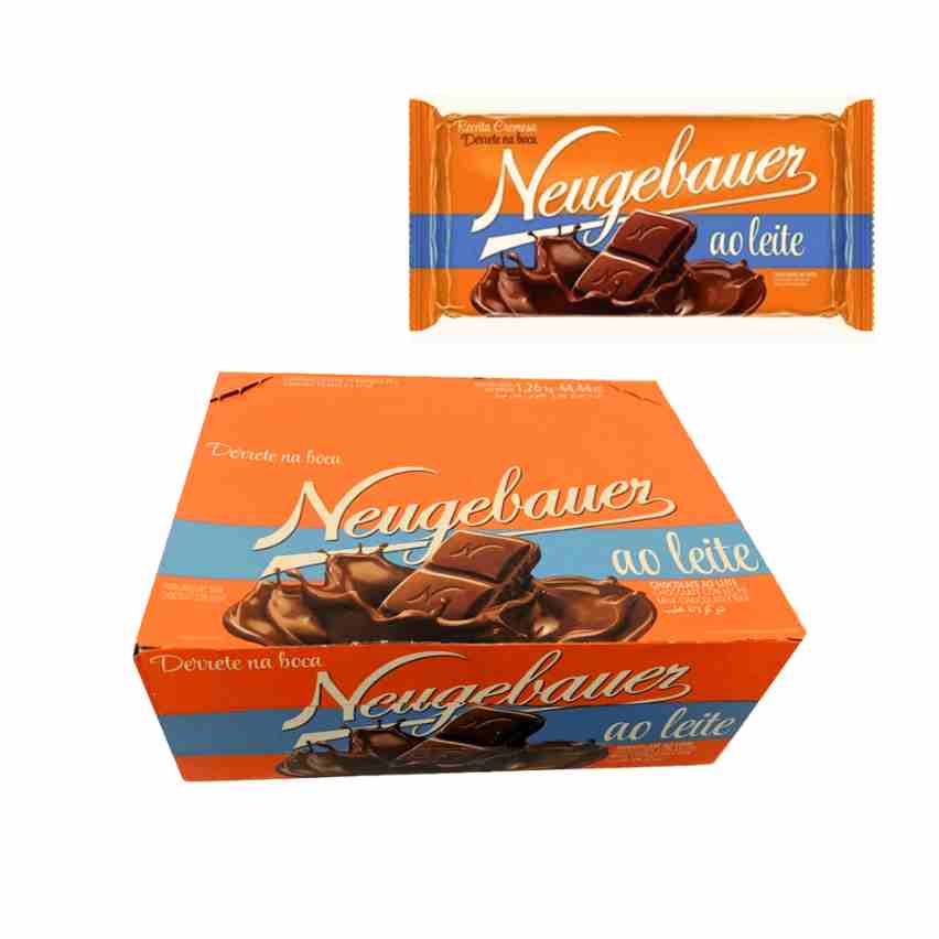 Caixa Barra Chocolate Ao Leite Neugebauer 14 unidades de 90g | Shopee Brasil