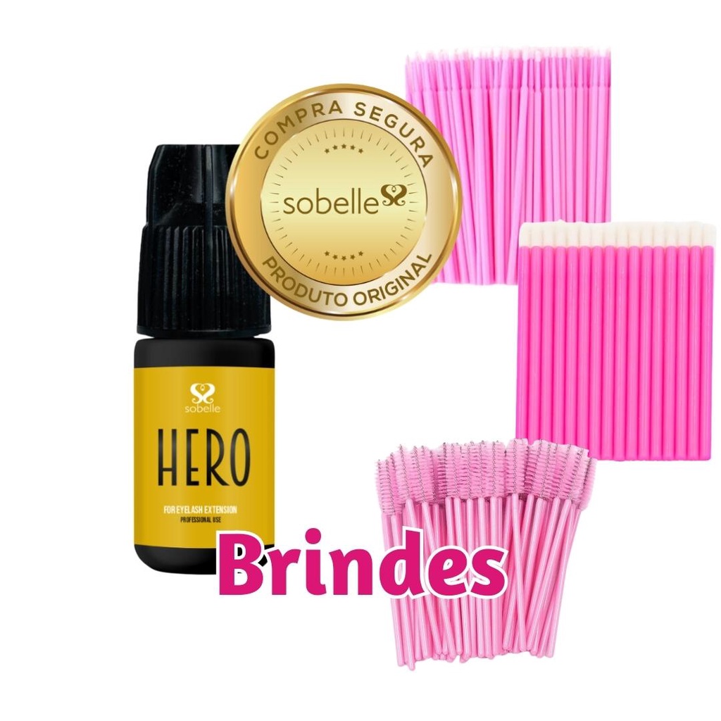 Cola Sobelle Hero Glue 5ML para extensão e alongamento de cílios fio a fio cola de secagem ...