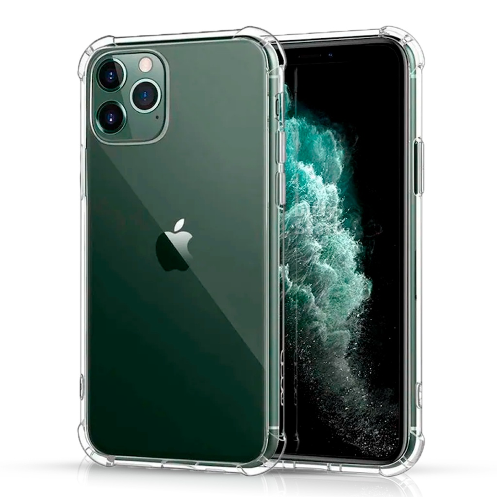 Capa para iPhone 11, PRO e PRO MAX Transparente Bordas Elevadas Anti ...