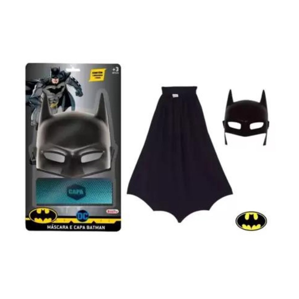 Kit Máscara e Capa Batman Aventura DC Comics Rosita 9521 | Shopee Brasil