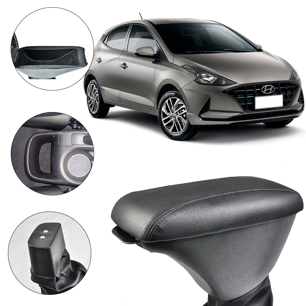 Apoio De Braço Encosto Hb20/Hb20S/Hb20X 12/23 Couro Preto | Shopee Brasil