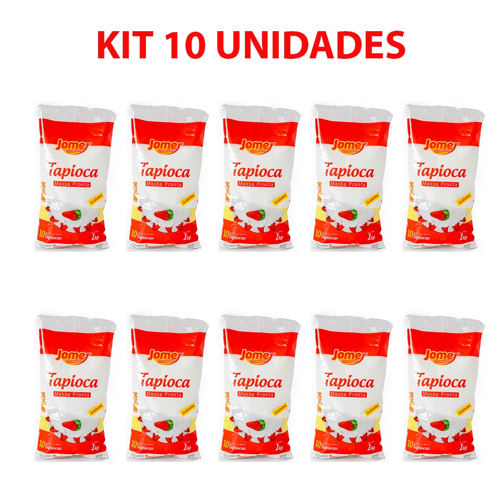 Kit 10 Pacote Massa para Tapioca Jomer Premium 1kg Soltinha | Shopee Brasil