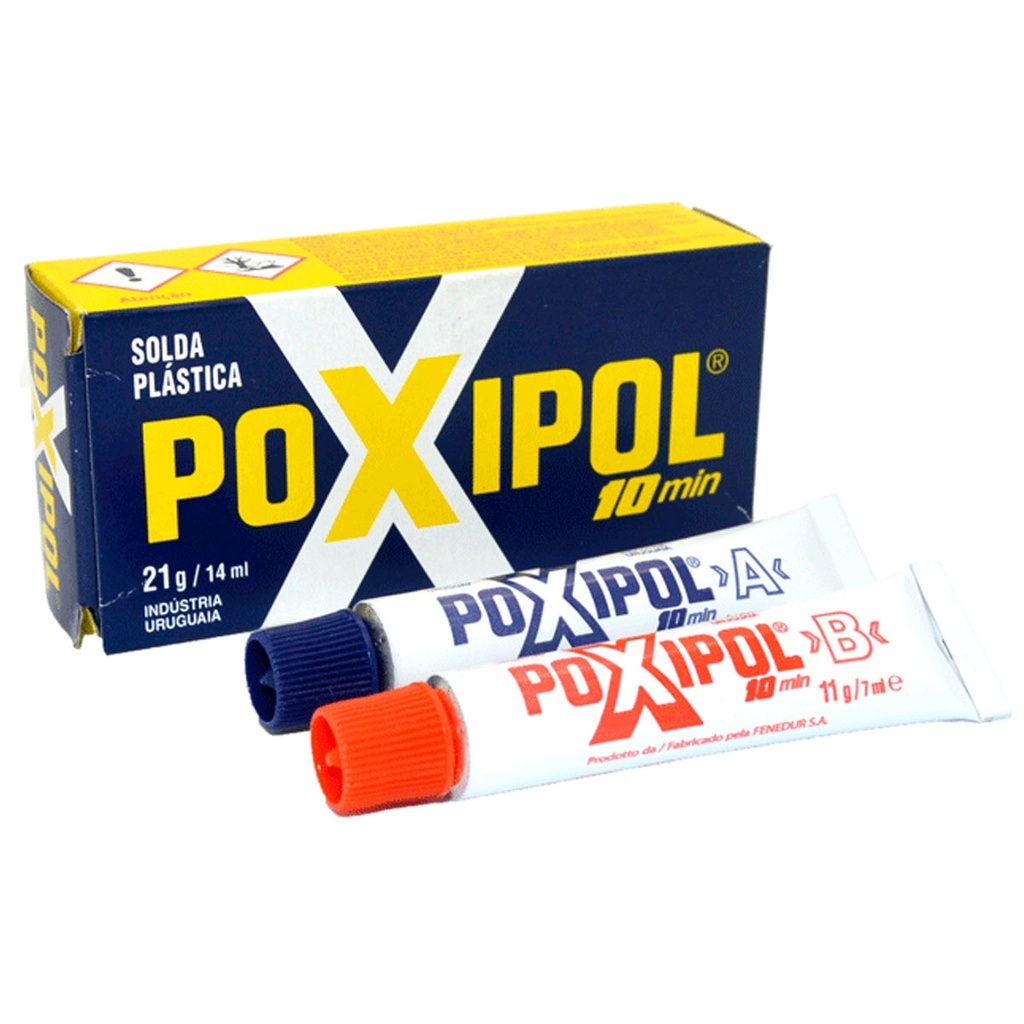 Cola Poxipol Solda Plástica Epóxi Cinza Forte 21 Gr 14ml | Shopee Brasil