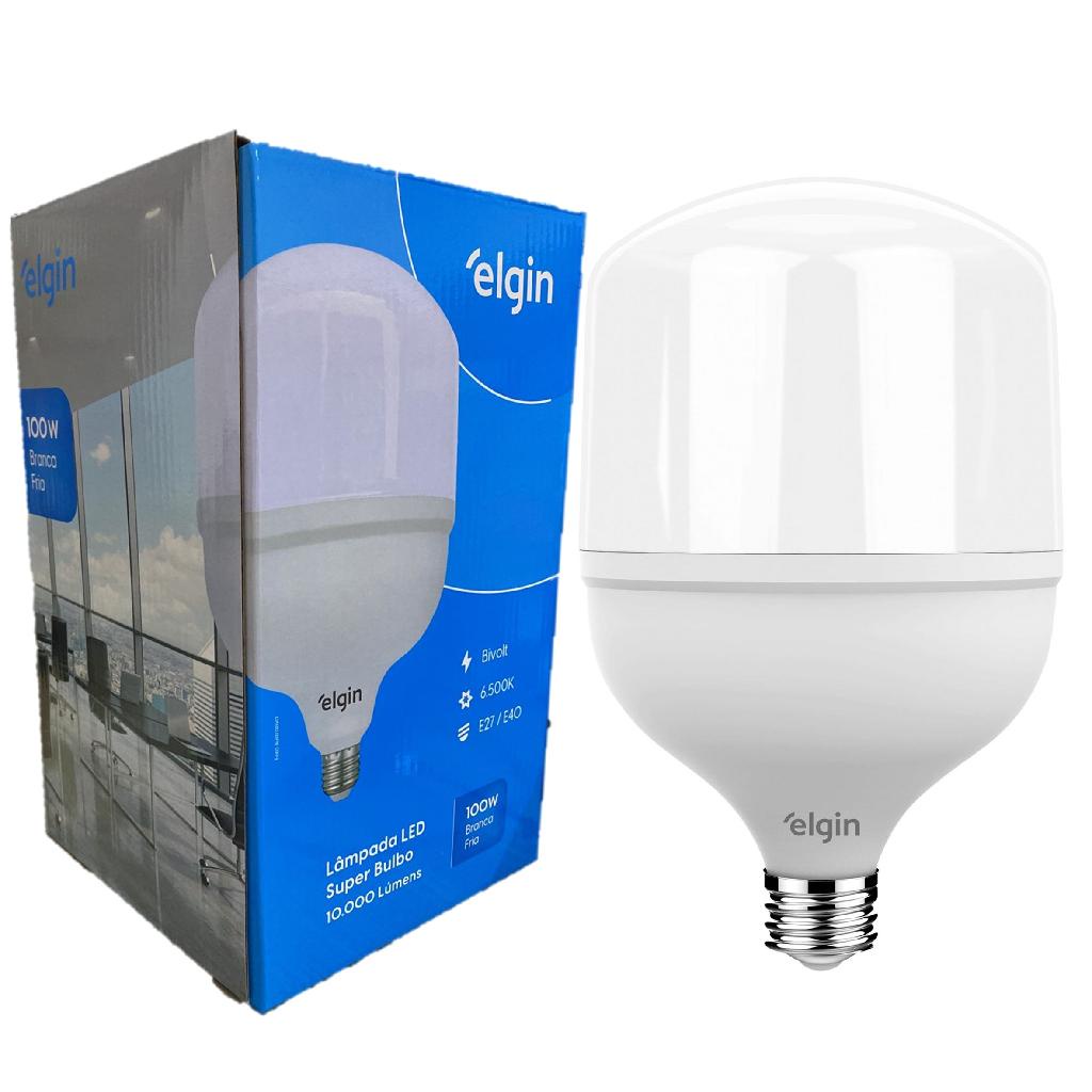 Lampada Led Super Bulbo 100w Branco Frio 6500k ELGIN Alta Potencia ...