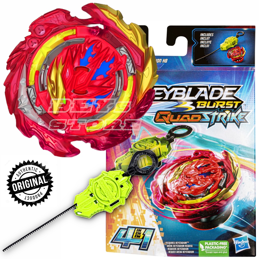 Beyblade Hasbro QuadStrik Hyperion com Lançador Beys Store | Shopee Brasil