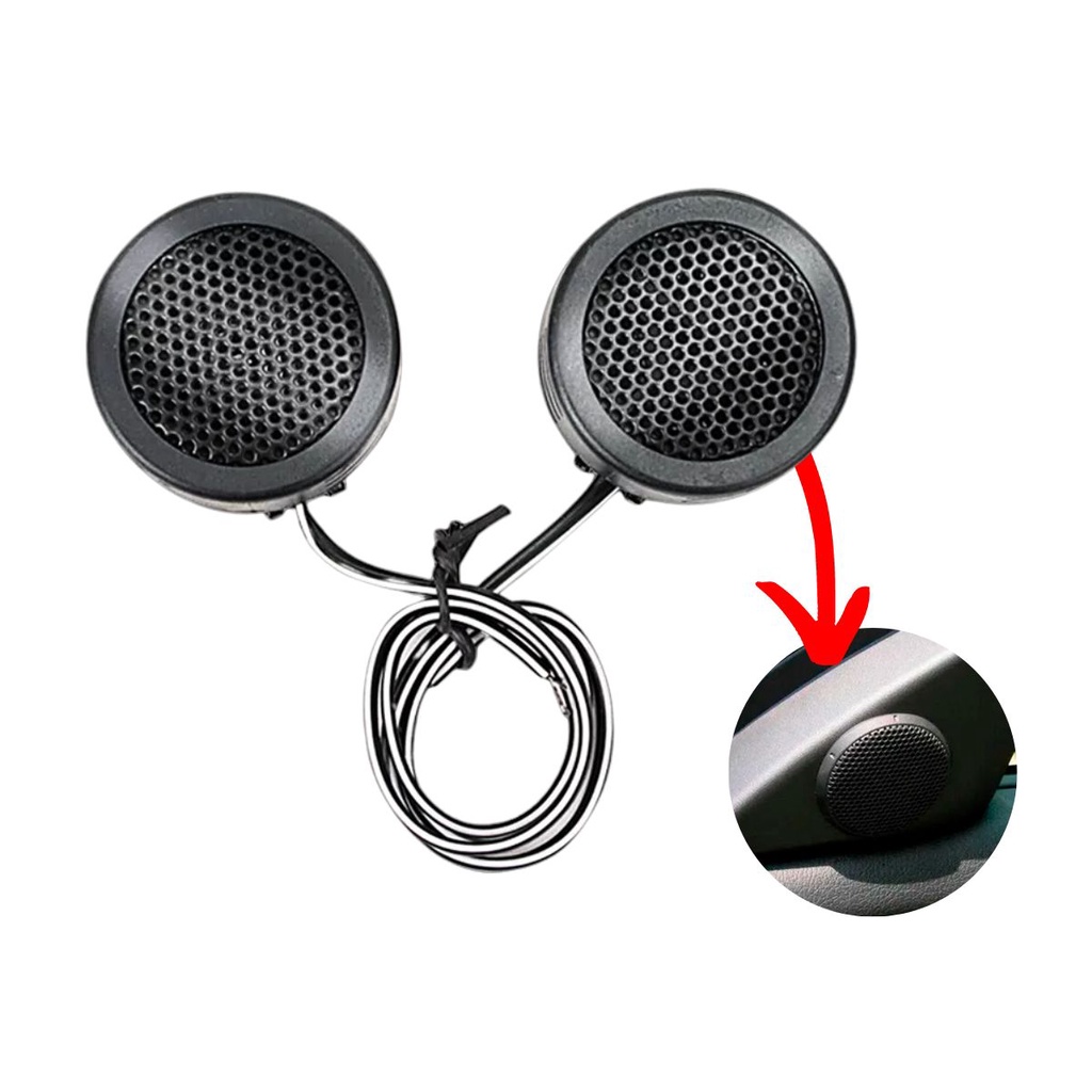 Mini Tweeter De Alta Frequencia Par 600w Pode ser instalado em qualquer ...