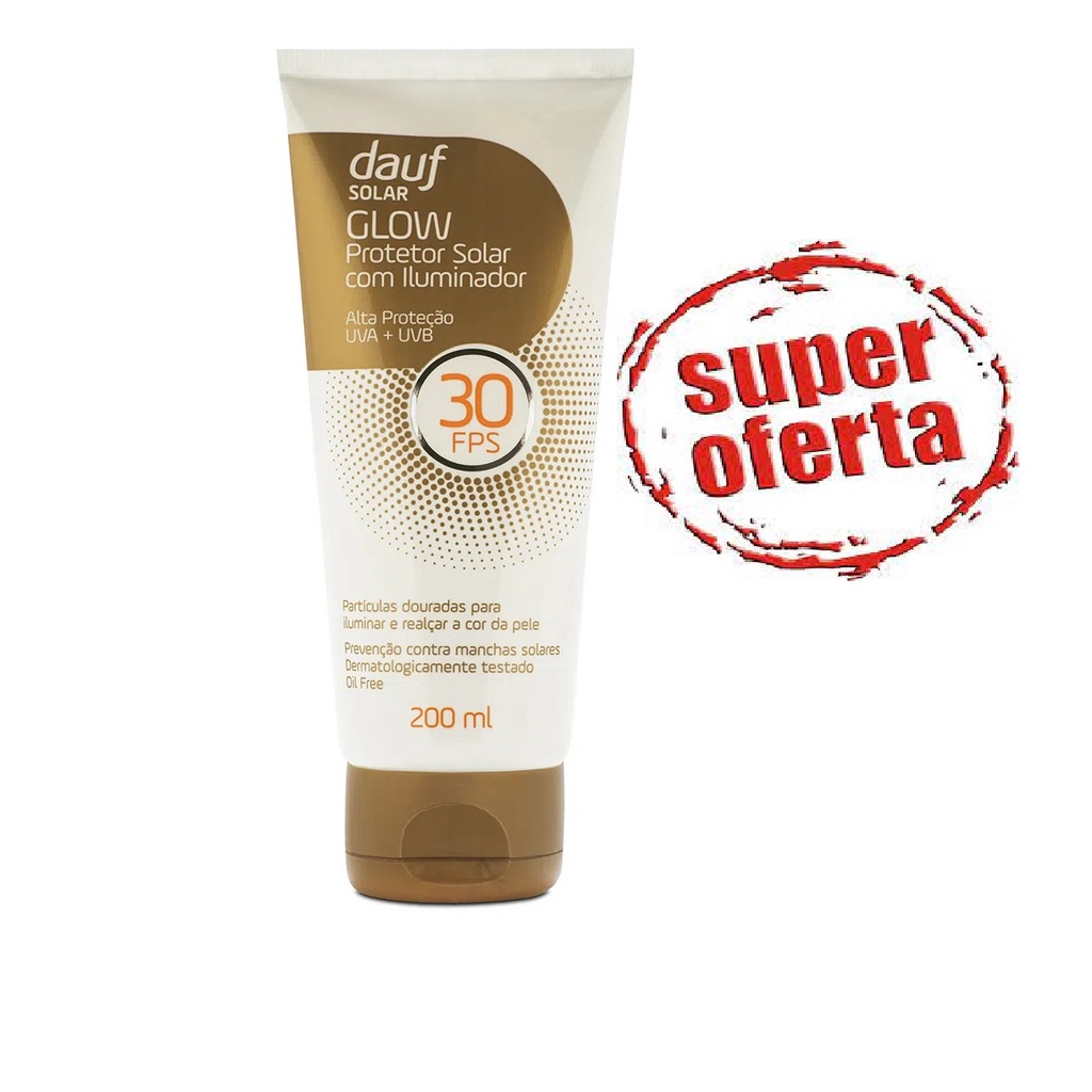 Protetor Solar Dauf Glow 200Ml Fps 30 Com Iluminador | Shopee Brasil