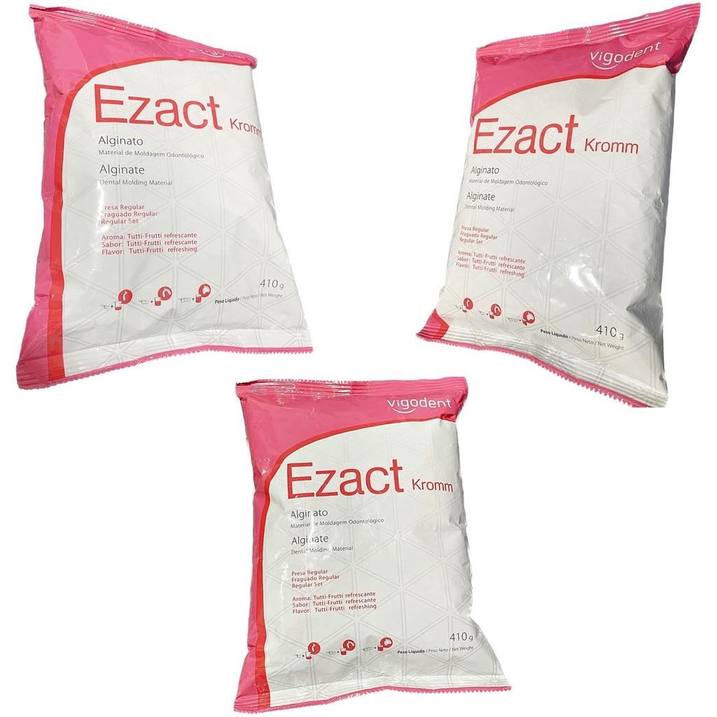 Kit 3 Alginato Ezact Material Moldagem Odontológico Tipo 2 Presa ...