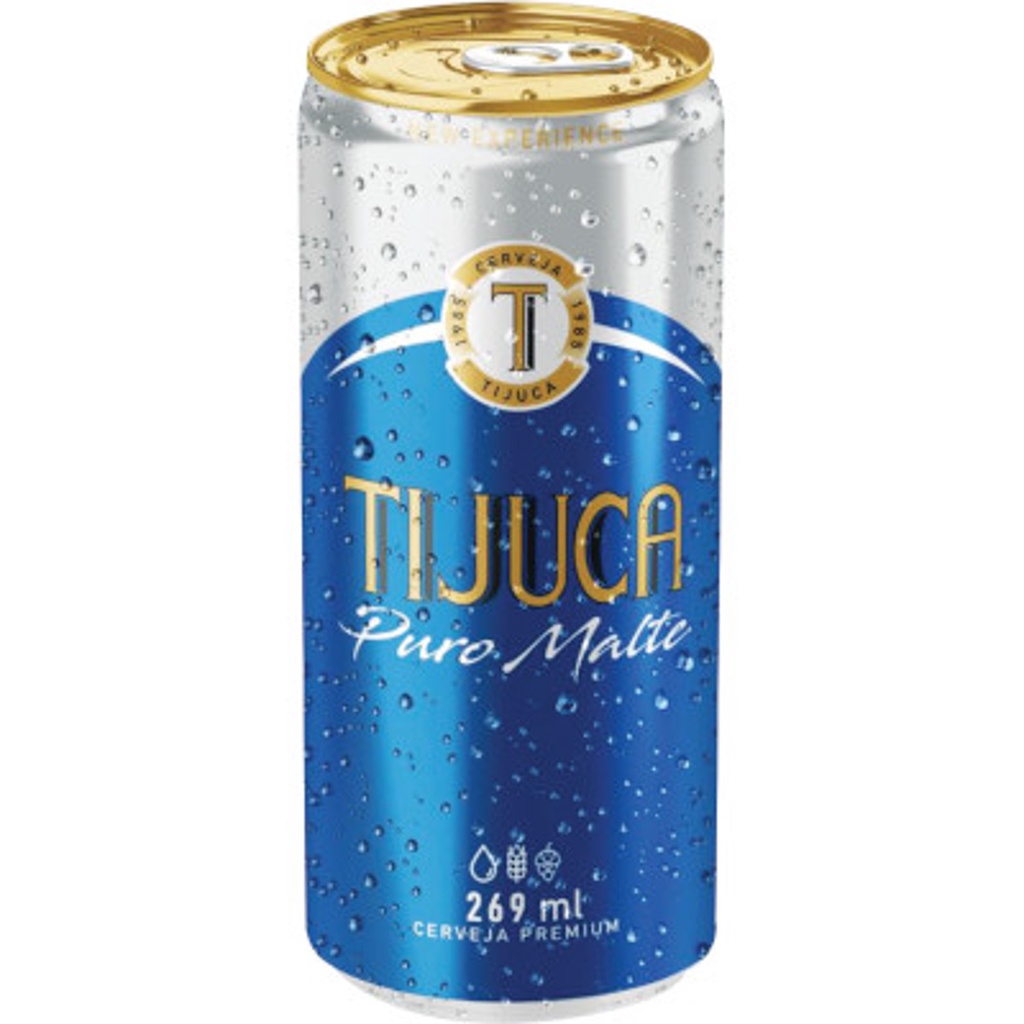 Cerveja TIJUCA Puro Malte Lata 269ml | Shopee Brasil