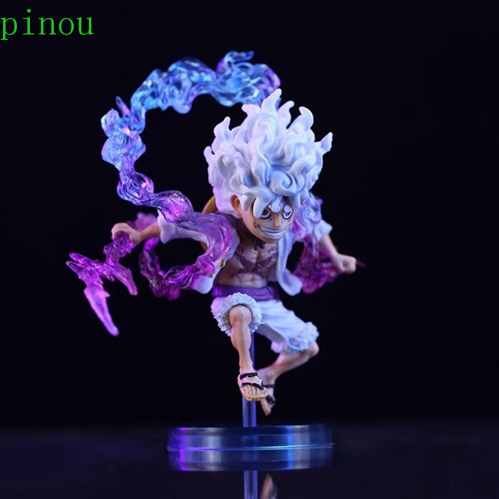 PINOU Battle Luffy Gear 5 Figura De Ação , Nika Statue Anime Figurine ...