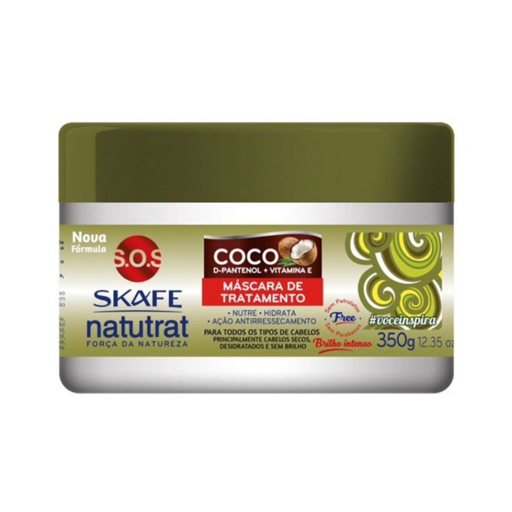 Mascara Tratamento Natutrat sos Força da Natureza Coco 350G | Shopee Brasil