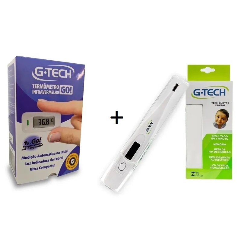 Termômetro Digital + Termômetro Infravermelho De Testa Gtech | Shopee ...