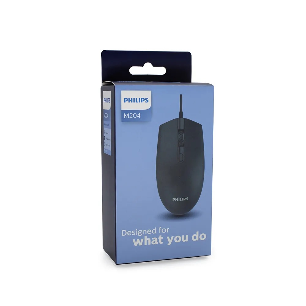 Mouse Com Fio Philips - M204 | Shopee Brasil