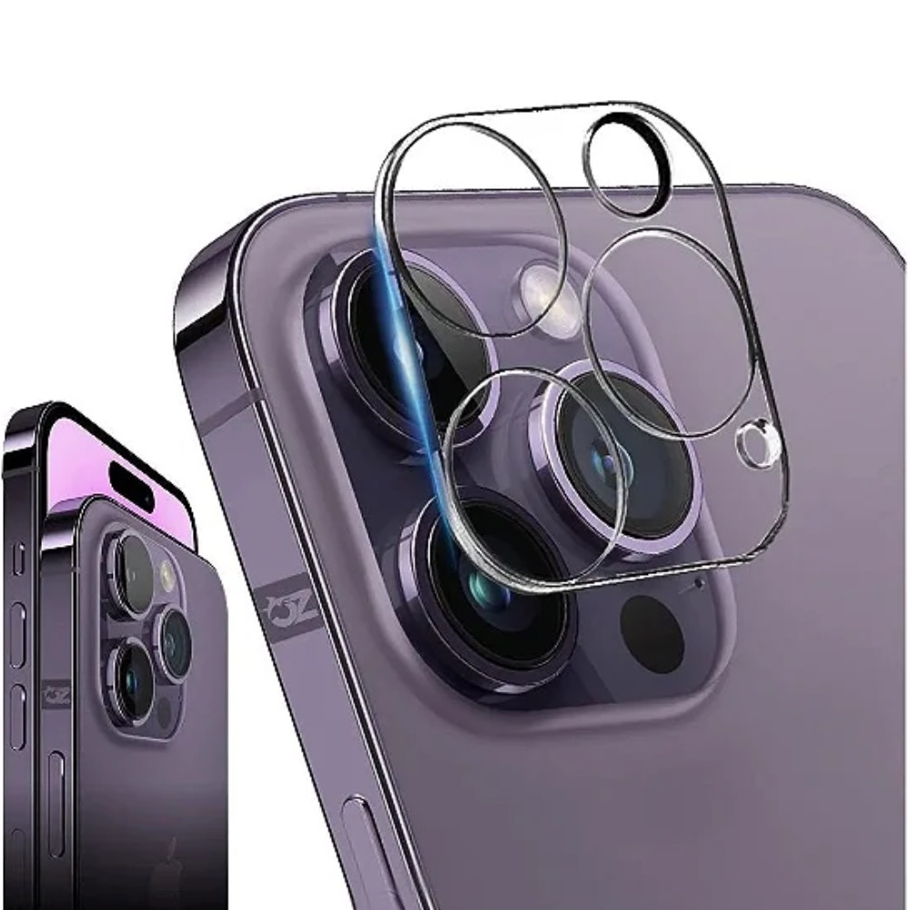 Película de Vidro 3D Para Lente Câmera Transparente Iphone 14 Pro / 14 ...