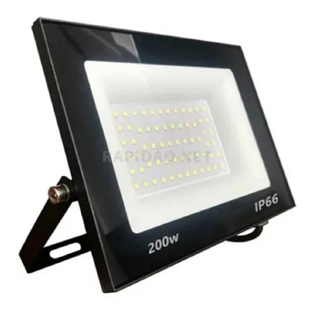 Refletor Ultra Led 200W 6500k Branco Frio Quadra Campo estacionamento ...