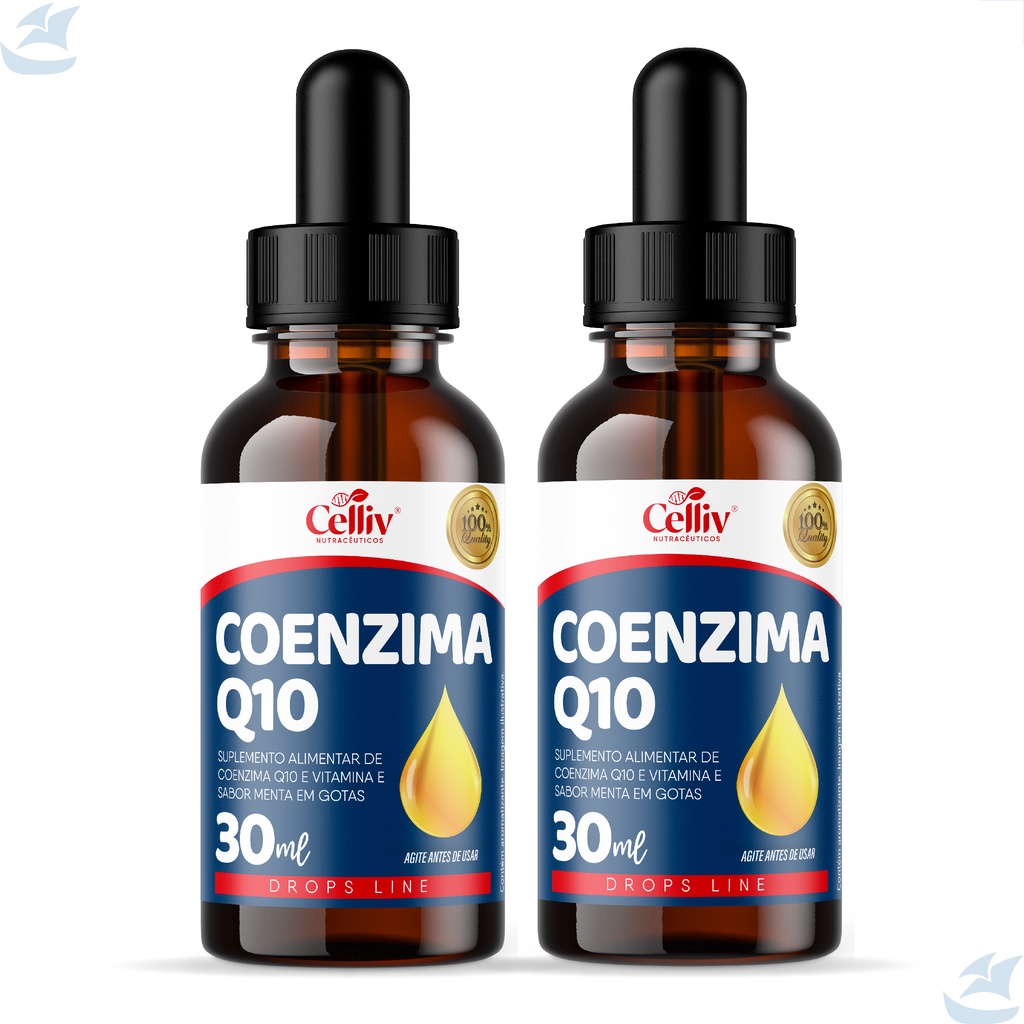 KIT COENZIMA Q10+ VIT E 30 ML SAÚDE DA PELE FADIGA ENVELHECIMENTO ...