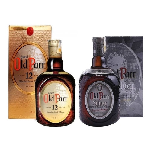 Whisky Grand Old Parr 1L + Old Parr Silver 1L | Shopee Brasil