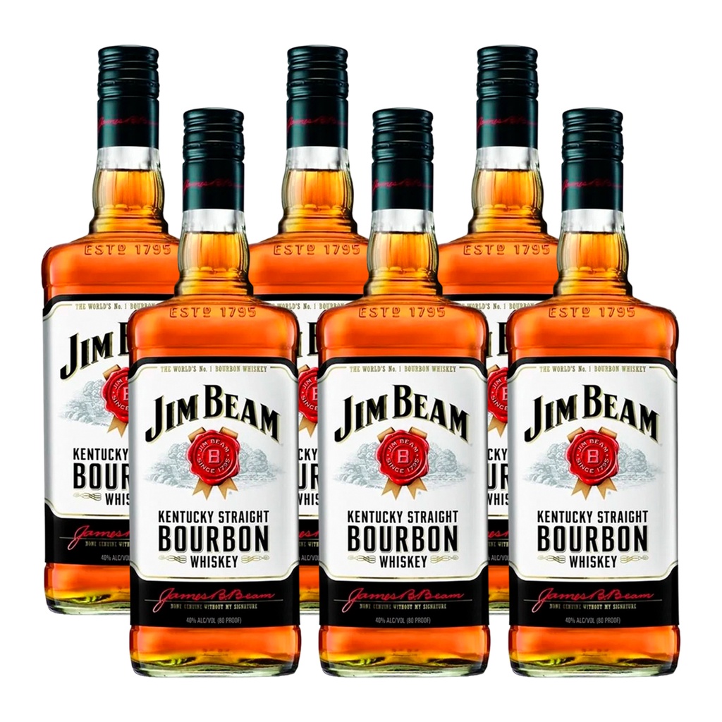 KIT 06 WHISKEY JIM BEAM WHITE 1000ML | Shopee Brasil