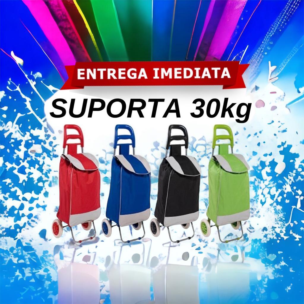 Carrinho De Compras Carrinho de Feira 2 Rodas Dobrável Reforçado 30kg ...