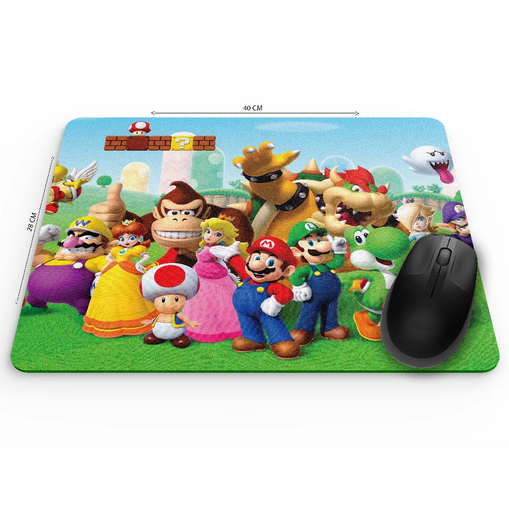 Mouse Pad Gamer Medio 40x28 Mario Bros Luigi Toad Yoshi | Shopee Brasil