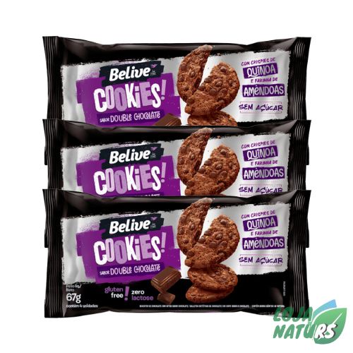 KIT Cookies Sem Açúcar Sem Glúten Sem Lactose 67g - Belive - Desconto ...