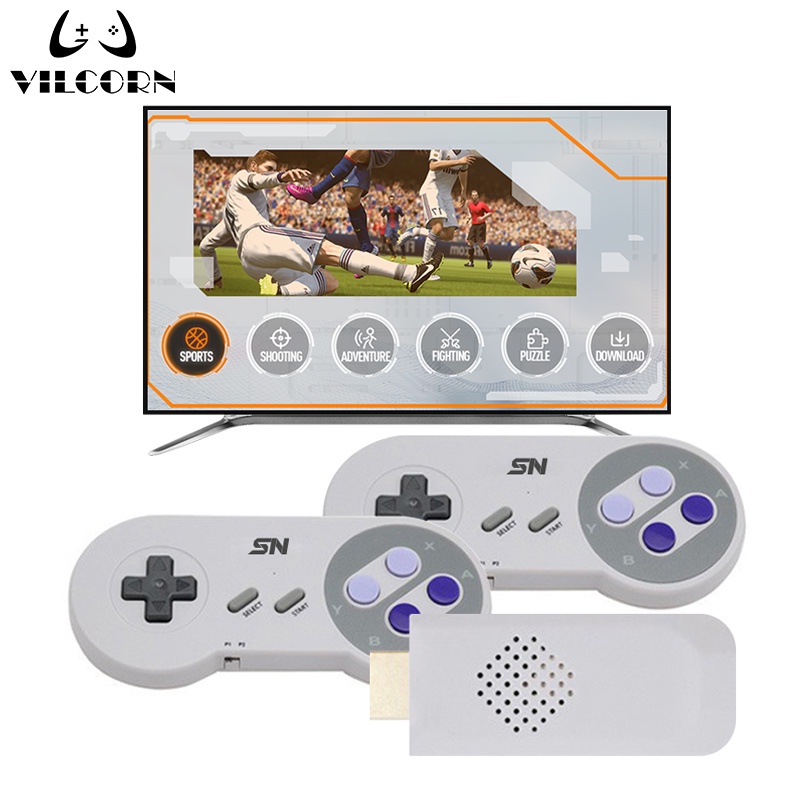 Console de TV retrô sem fio VILCORN 16-bit Mini Everdrive para Super ...