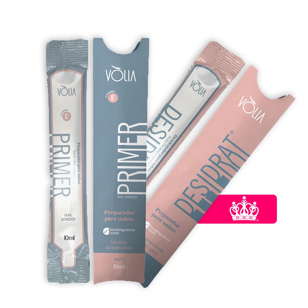 Kit Volia Preparadores Desidratador e Primer - Sachê | Shopee Brasil