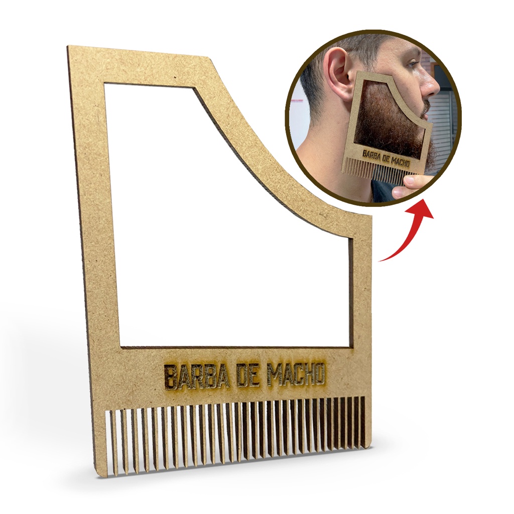 Pente para Desenhar Barba Alinhar Modelar - Barba de Macho | Shopee Brasil Pente para Desenhar Barba Alinhar Modelar - Barba de Macho | Shopee Brasil