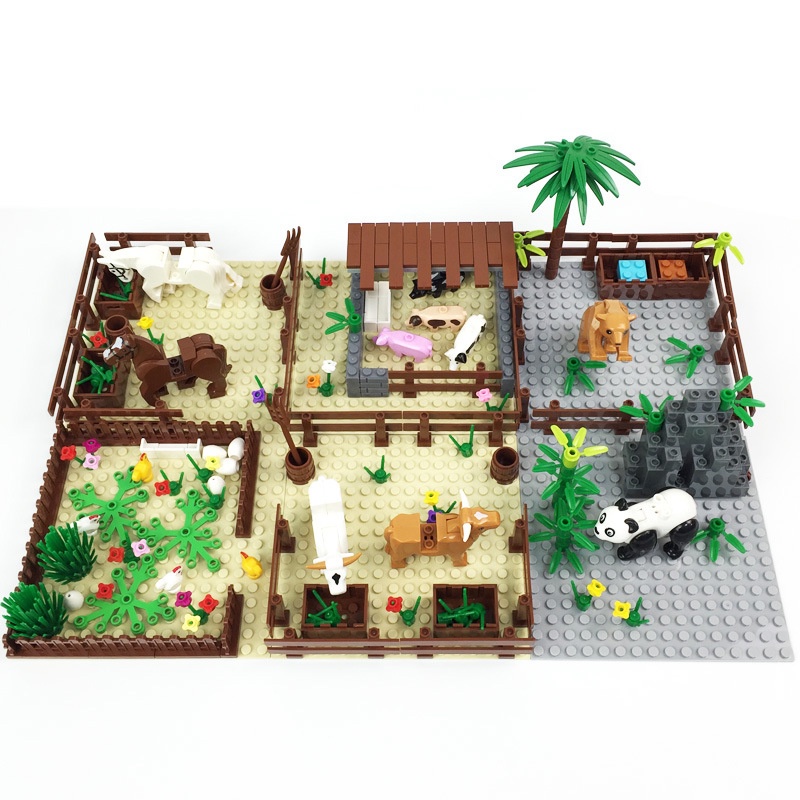 DIY Farm Animal / Building Blocks Playset com crianças Building Blocks ...
