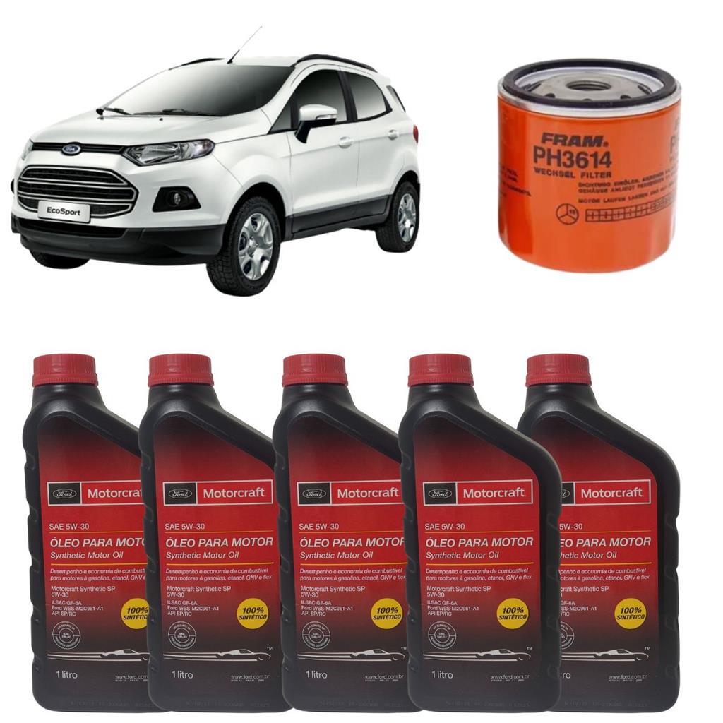 Kit 5 Litros Oleo 5w30 E Filtros Ford Ka Ecosport New Fiesta | Shopee Brasil