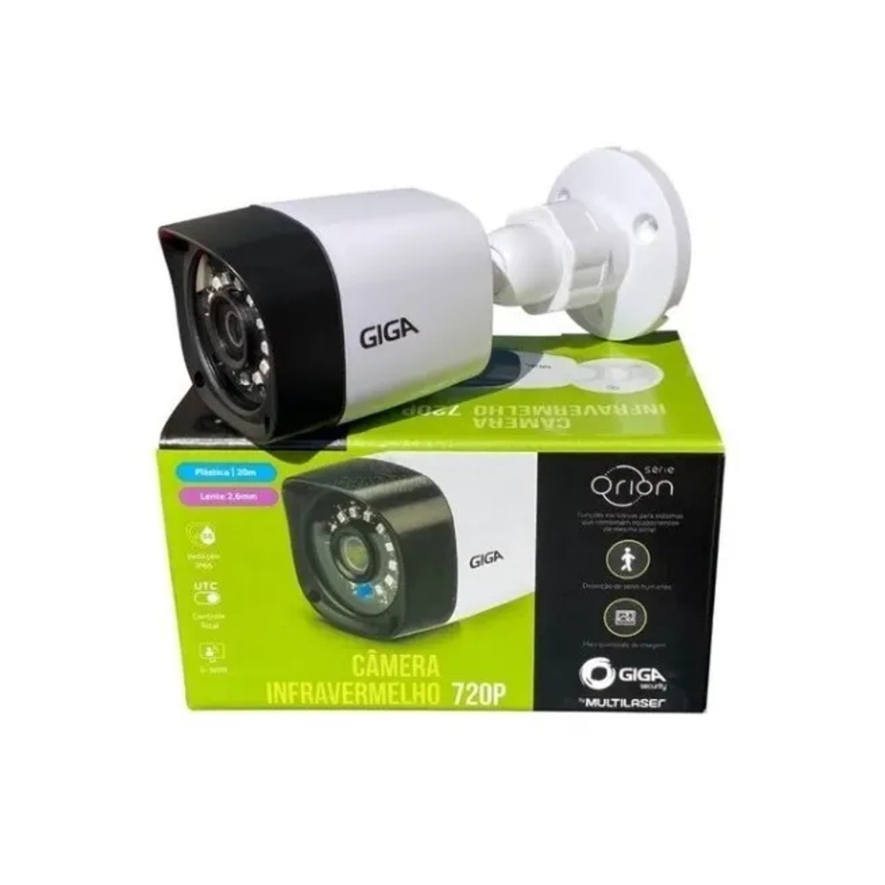 Giga Câmera Bullet HD 720P IR20M 1/4.5 2.6MM IP66 - GS0461A - Escorrega ...