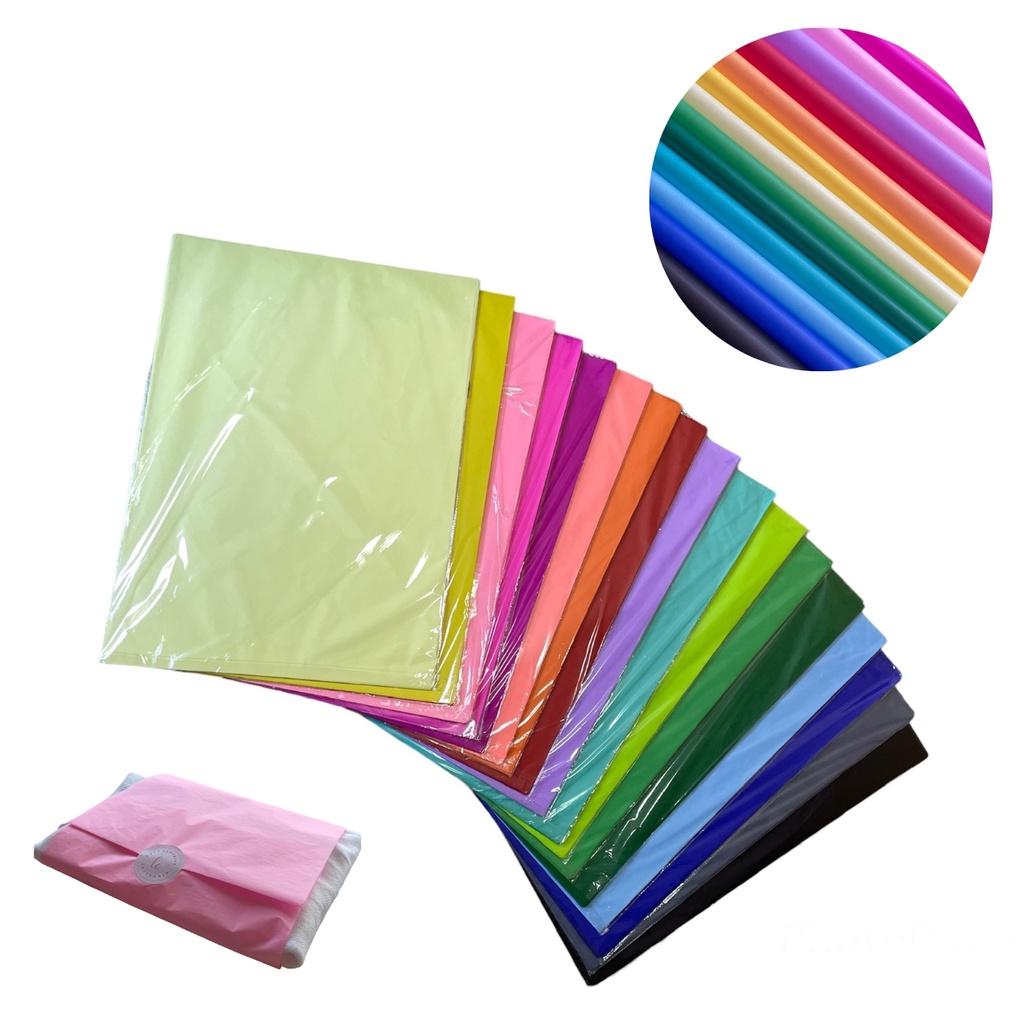 Papel de Seda Colorido 50x70cm - 10 Folhas | Shopee Brasil