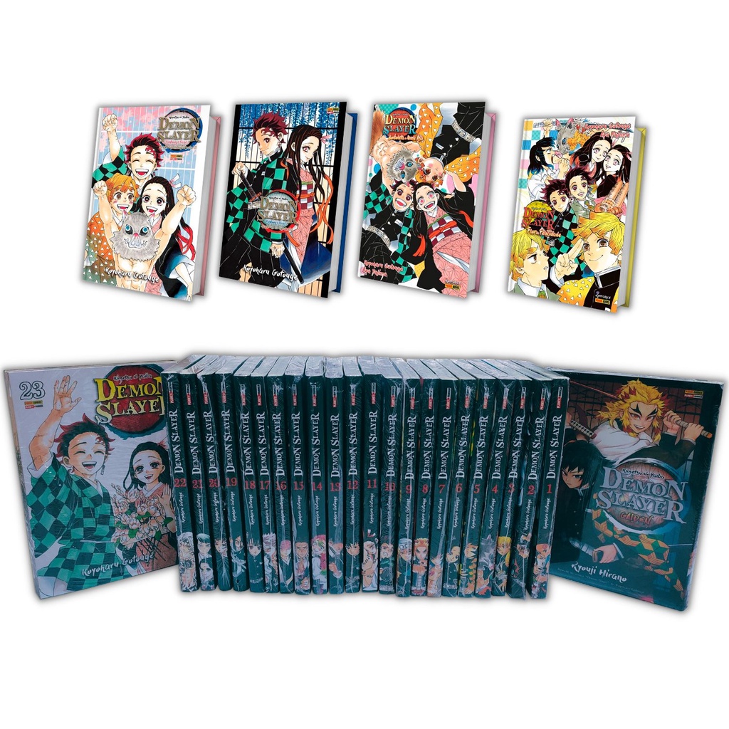 Demon Slayer Mangá Vol. 1 Ao 23 + 5 Volumes Extras - Kimetsu No Yaiba ...