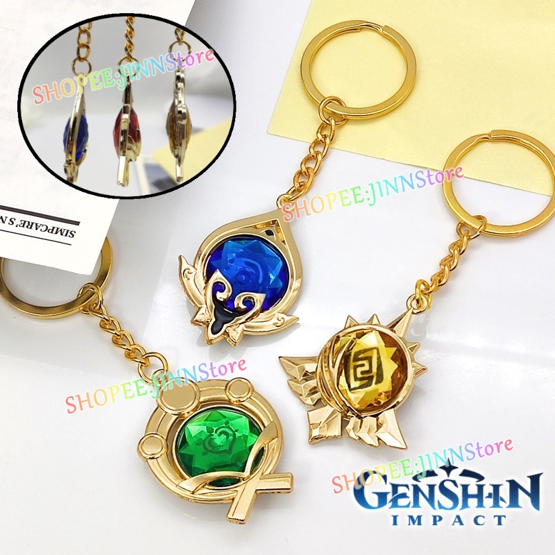 - JN Chaveiro GENSHIN Impacto Cosplay Dendro/Cryo/Pyro/Hydro/Electro ...