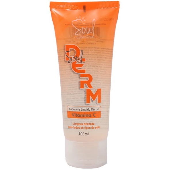 Sabonete Líquido Facial Vitamina C Derm 100ml Soul | Shopee Brasil