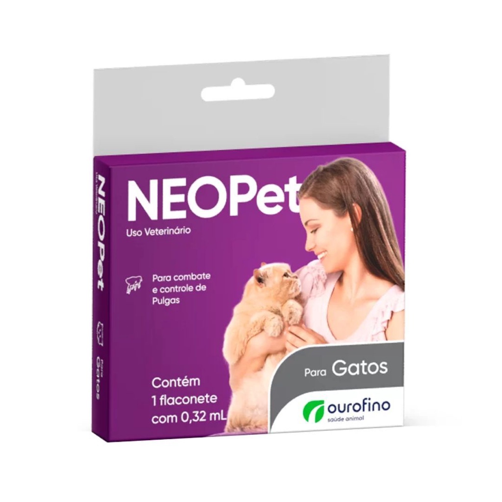 Antipulgas Neopet Para Gatos Até 8kg 0,32ml Ouro Fino | Shopee Brasil