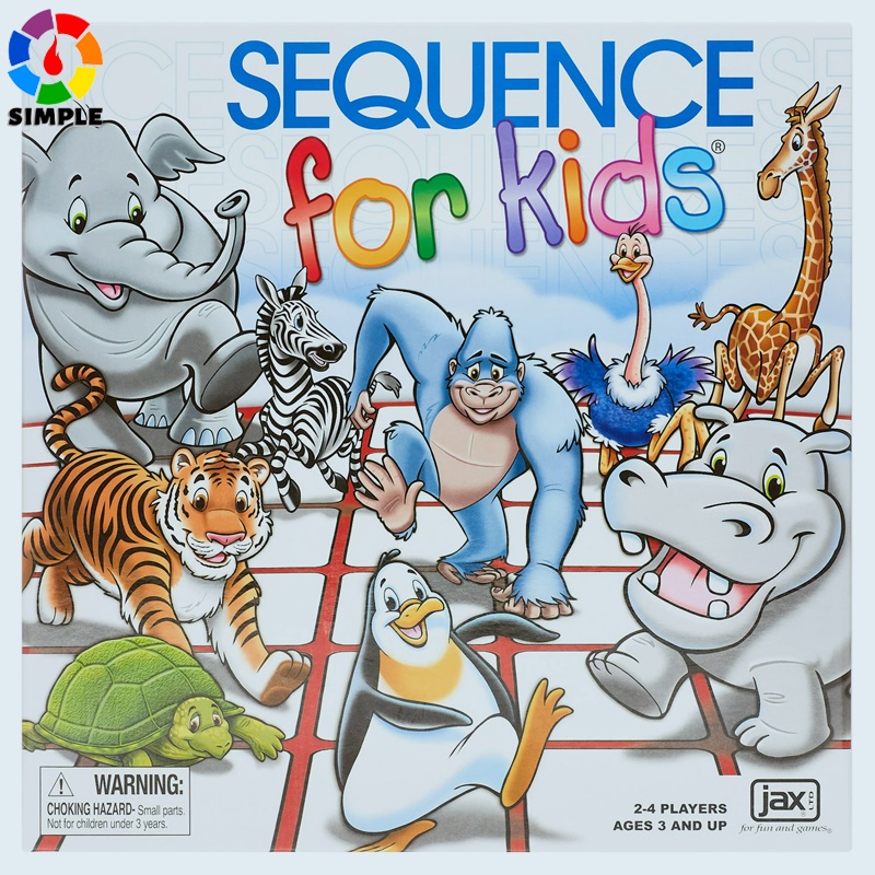 Jax SEQUENCE for Kids Board Game - The 'No Reading Required' Strategy Game | Shopee Brasil
