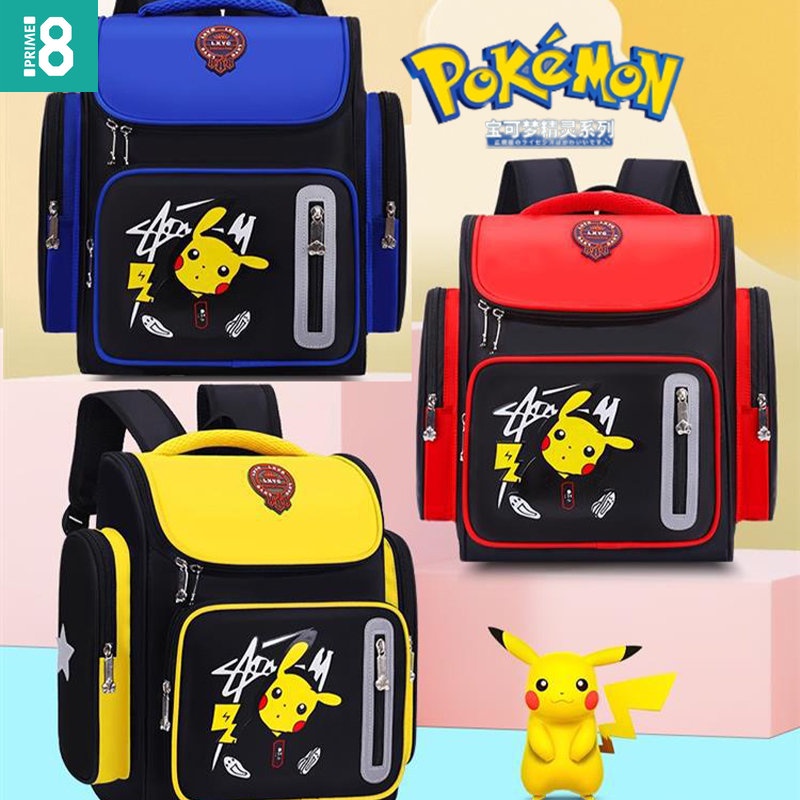 Pokemon Pikachu Backpacks Go Primary School Bags Anime Figuras ...