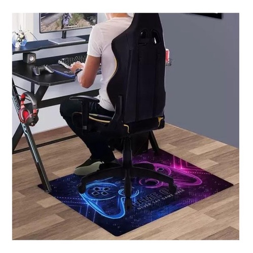Tapete Gamer Protetor Piso Cadeira Rodinha 70x100cm Game On! | Shopee ...